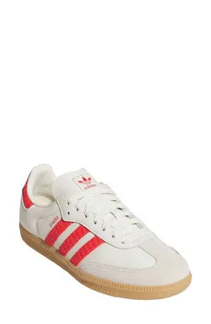 Adidas Samba OG Sneaker Off White/lucid Red/gum 3