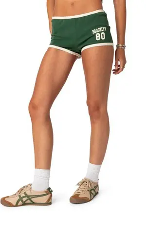 EDIKTED Brooklyn Contrast Shorts - Green