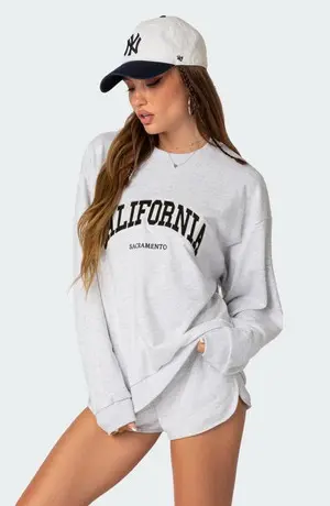 EDIKTED California Oversized Sweatshirt