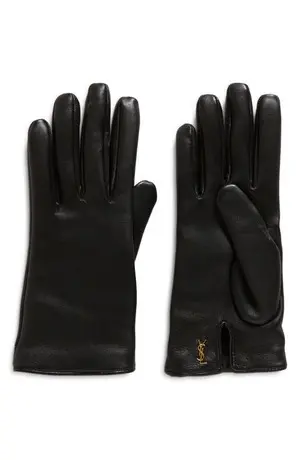 Saint Laurent Textured Gloves For Women