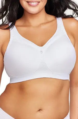 GLAMORISE Full Figure Magiclift Wireless Bra - White