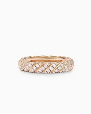 David Yurman Sculpted Cable Band Ring - Diamond