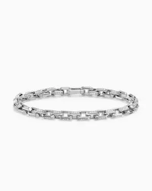 David Yurman Sterling Silver Streamline Link Bracelet - Diamond