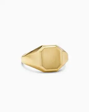 David Yurman Streamline® 18k Yellow Gold Signet Ring - All 18k Yellow Gold