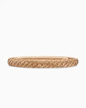 David Yurman Sculpted Cable Bangle With Diamonds - Cognac Diamond