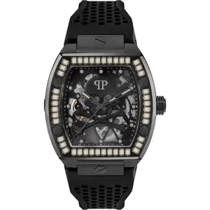 Philipp Plein PHILIPP PLEIN The Skeleton Strap Watch Ip Black