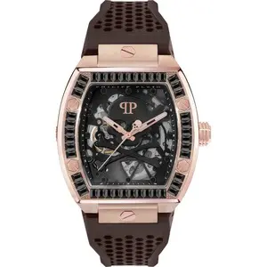 Philipp Plein PHILIPP PLEIN The Skeleton Strap Watch Ip Rose Gold