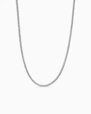 David Yurman Sterling Silver 2.5mm Wheat Chain Necklace - All Sterling Silver