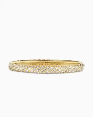 David Yurman Sculpted Cable Bangle With Diamonds - Diamond