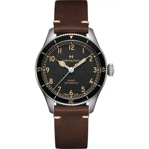 Hamilton Khaki Aviation Pioneer Strap Watch - Black