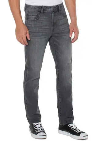 LIVERPOOL Kingston Slim Straight Leg Jeans - Greystone
