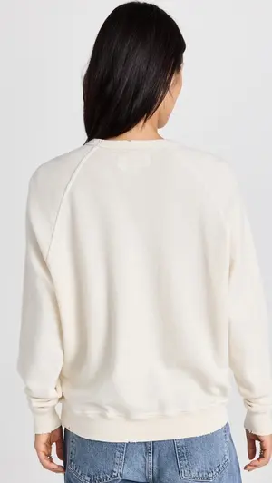 The Great. The College Sweatshirt - Washed White