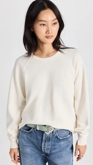 The Great. The College Sweatshirt - Washed White