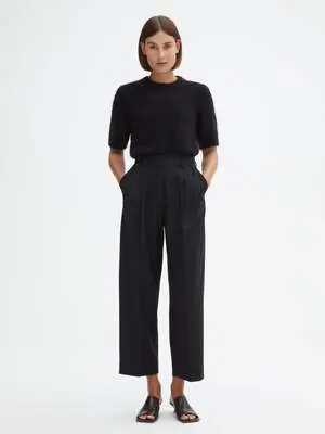 HOUSE OF DAGMAR Wide Cropped Suit Trousers