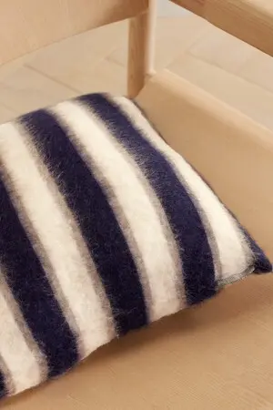 Brunello Cucinelli Striped Mohair-blend Cushion