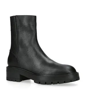 AQUAZZURA Saint Honore Leather Ankle Boots