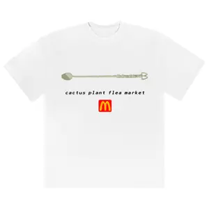 CACTUS PLANT FLEA MARKET X Mcdonald's Coffee Stirrer Tee - White
