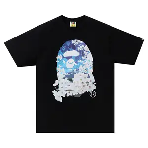 A BATHING APE Sakura Photo Ape Head Tee - Black