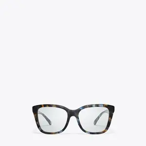 Tory Burch Tory Burch Kira Square Eyeglasses Blue Tortoise