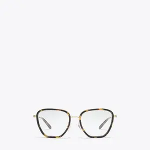 Tory Burch Kira Square Eyeglasses - Dark Tortoise/gold