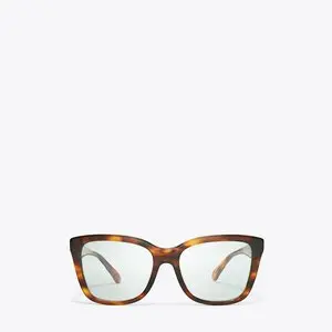 Tory Burch Tory Burch Kira Square Eyeglasses Dark Wood