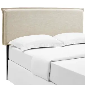 MODWAY Camille Upholstered Fabric Headboard, Twin - Beige