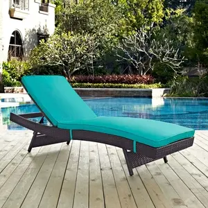 MODWAY Convene Outdoor Patio Chaise - Turquoise