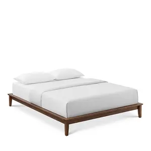 MODWAY Lodge Wood Platform Bed Frame - Cappuccino