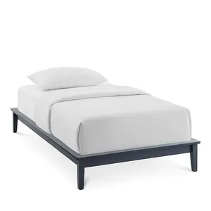 MODWAY Lodge Wood Platform Bed Frame - Gray