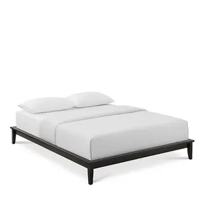 MODWAY Lodge Wood Platform Bed Frame - Walnut