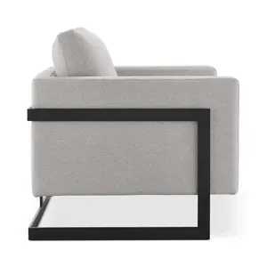 MODWAY Posse Upholstered Fabric Accent Chair - Medium Gray