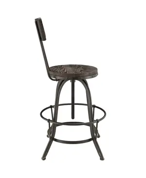 MODWAY Procure Wood Bar Stool - Black