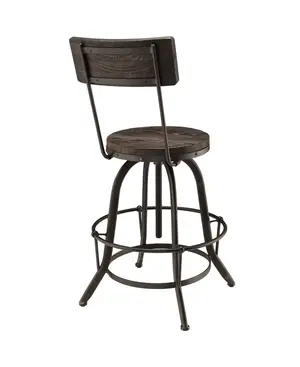 MODWAY Procure Wood Bar Stool - Black