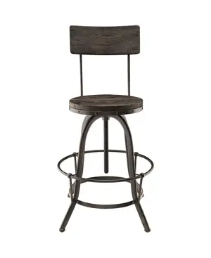 MODWAY Procure Wood Bar Stool - Black
