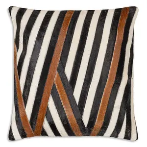 SURYA Nashville Decorative Pillow - Brown/black