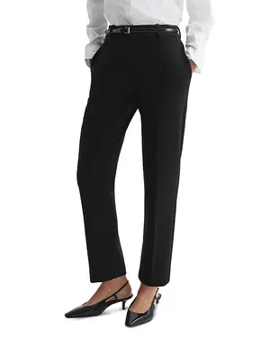 REISS Gabi Slim Leg Trousers - Black