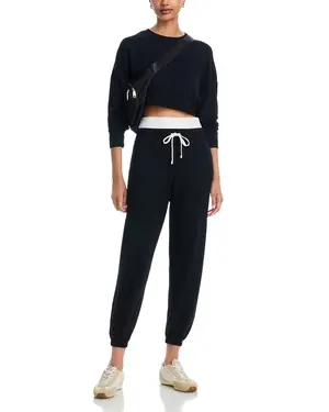Splits59 Noah Fleece Crop Sweatshirt - Black