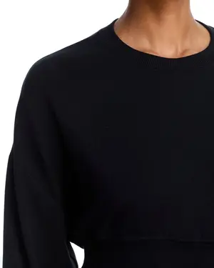 Splits59 Noah Fleece Crop Sweatshirt - Black