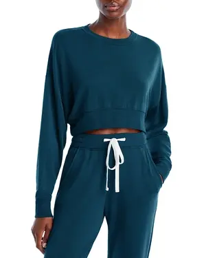 Splits59 Splits59 Noah Fleece Crop Sweatshirt Peacock