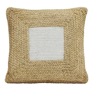 TOV FURNITURE Blank Mind Square Accent Pillow - Natural/white
