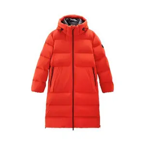 Woolrich Sierra Supreme Long Parka In Stretch Nylon - Red