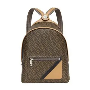 Fendi Chiodo Diagonal Backpack - Marron