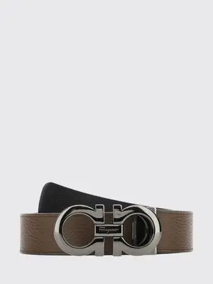 FERRAGAMO Gancini Reversible Calfskin Belt - Brown