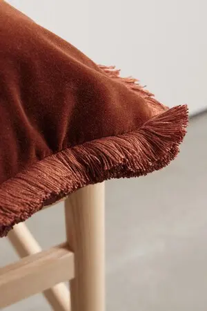 SOHO HOME Margeaux Fringed Cotton-blend Velvet Pillow