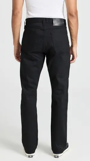 Naked & Famous Denim True Guy Solid Selvedge Jeans - Black