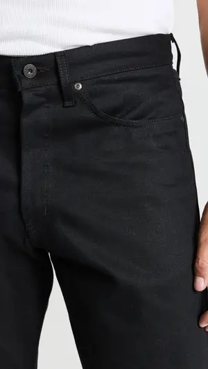 Naked & Famous Denim True Guy Solid Selvedge Jeans - Black