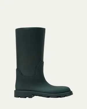 Burberry Men's Rubber Marsh High Boots Vine