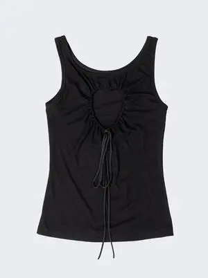 Natasha Zinko Heart Cut-out Tank Top - Black