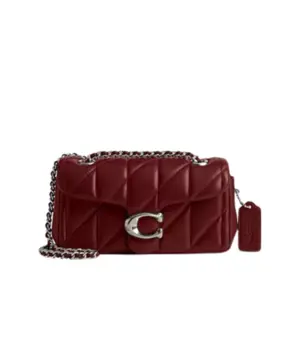 COACH Tabby Shoulder Bag Silver/dark Ruby