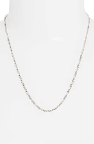 Anzie Cuban Link Chain Necklace - Silver